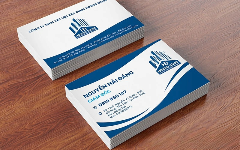 Những mẫu card visit công ty xây dựng đẹp, ấn tượng nhất